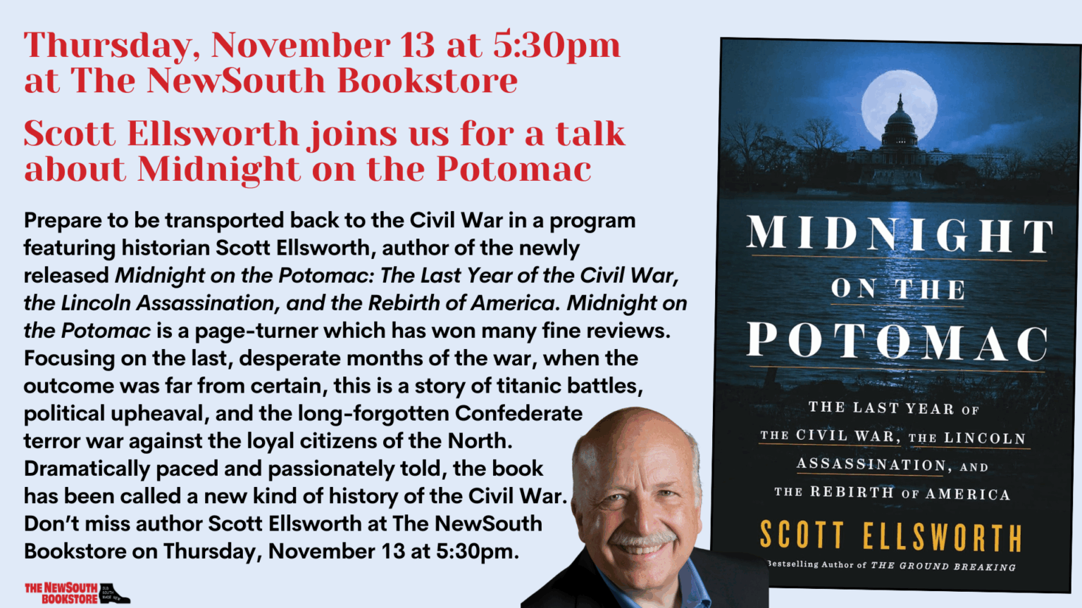Scott Ellsworth joins us for a talk about “Midnight on the Potomac ...